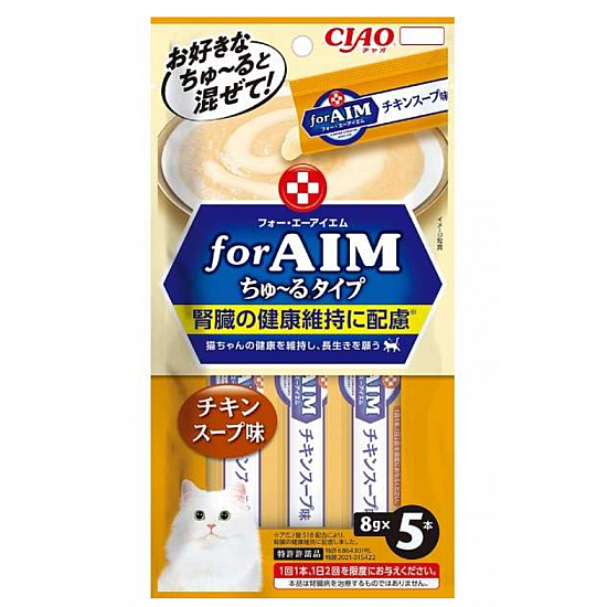 CIAO - AIM腎臟健康維持系列 氨基酸S18雞湯味 貓貓肉泥小食 8g x5